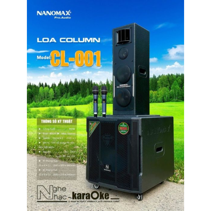 Loa Cây Nanomax CL-001 850W